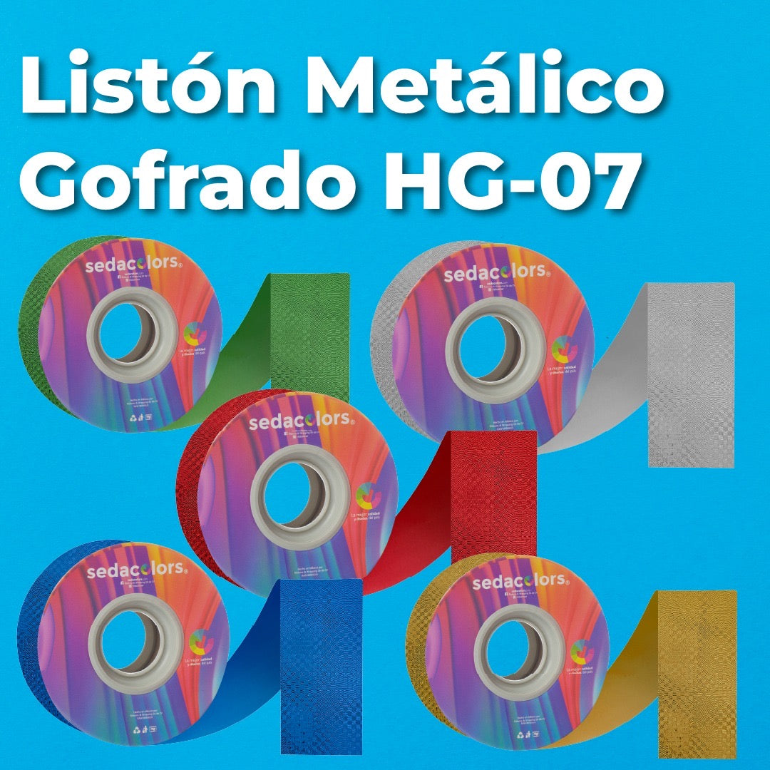 Listón Metálico Gofrado HG-07 – Sedacolors