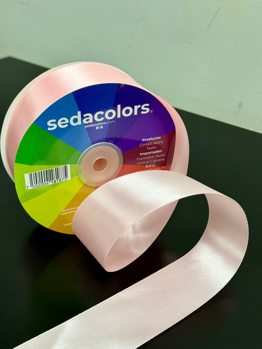 Listón Satin 2 caras Rosa Claro – Sedacolors Store