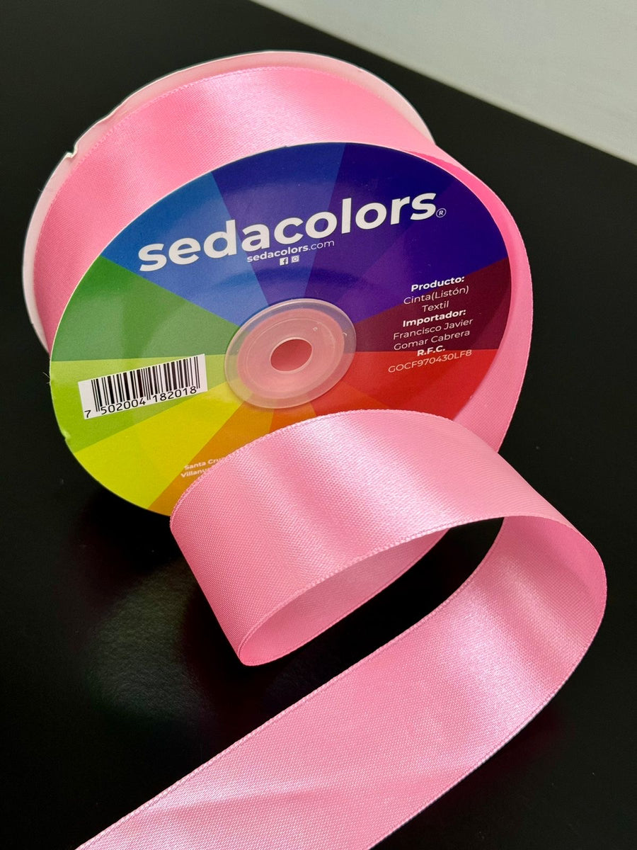 Listón Satin 2 caras Rosa – Sedacolors Store