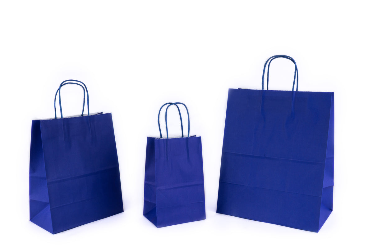 Bolsa Kraft con Asa de Color Azul Rey – Sedacolors Store