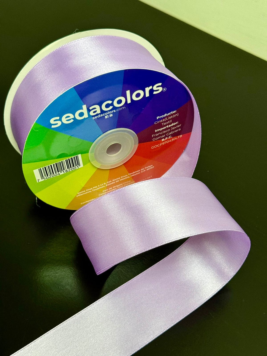 Listón Satin 2 caras Lila – Sedacolors Store