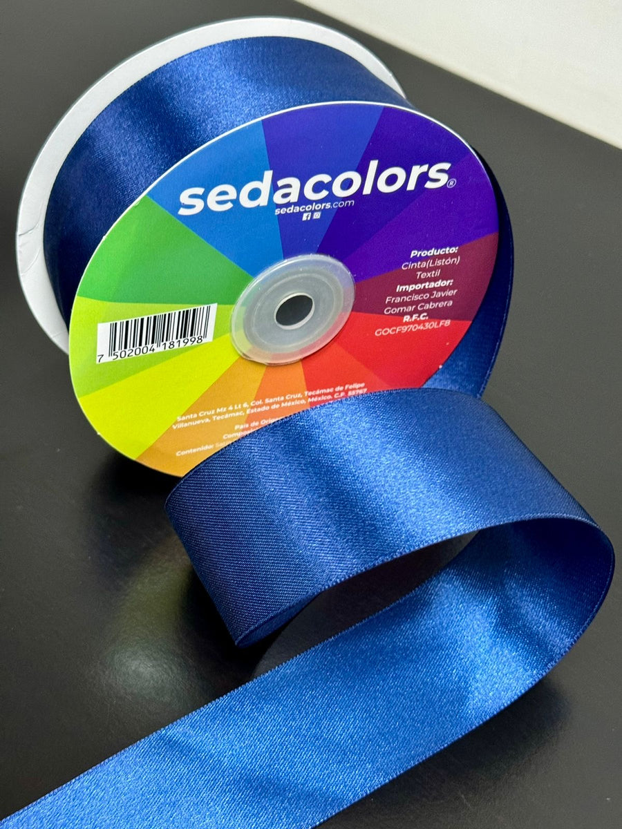 Listón Satin 2 caras Azul Marino – Sedacolors Store